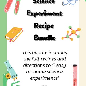 Science Experiment Recipe Bundle - Etsy