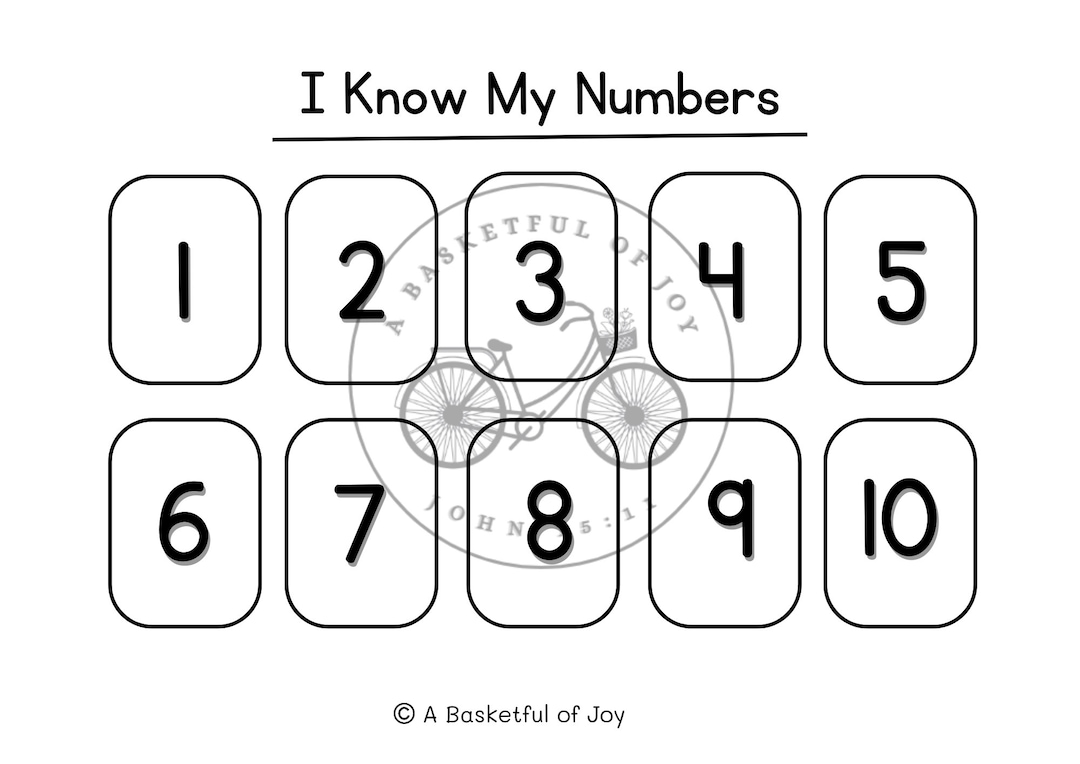 Matching Numbers - Preschool Binder Activity - Etsy
