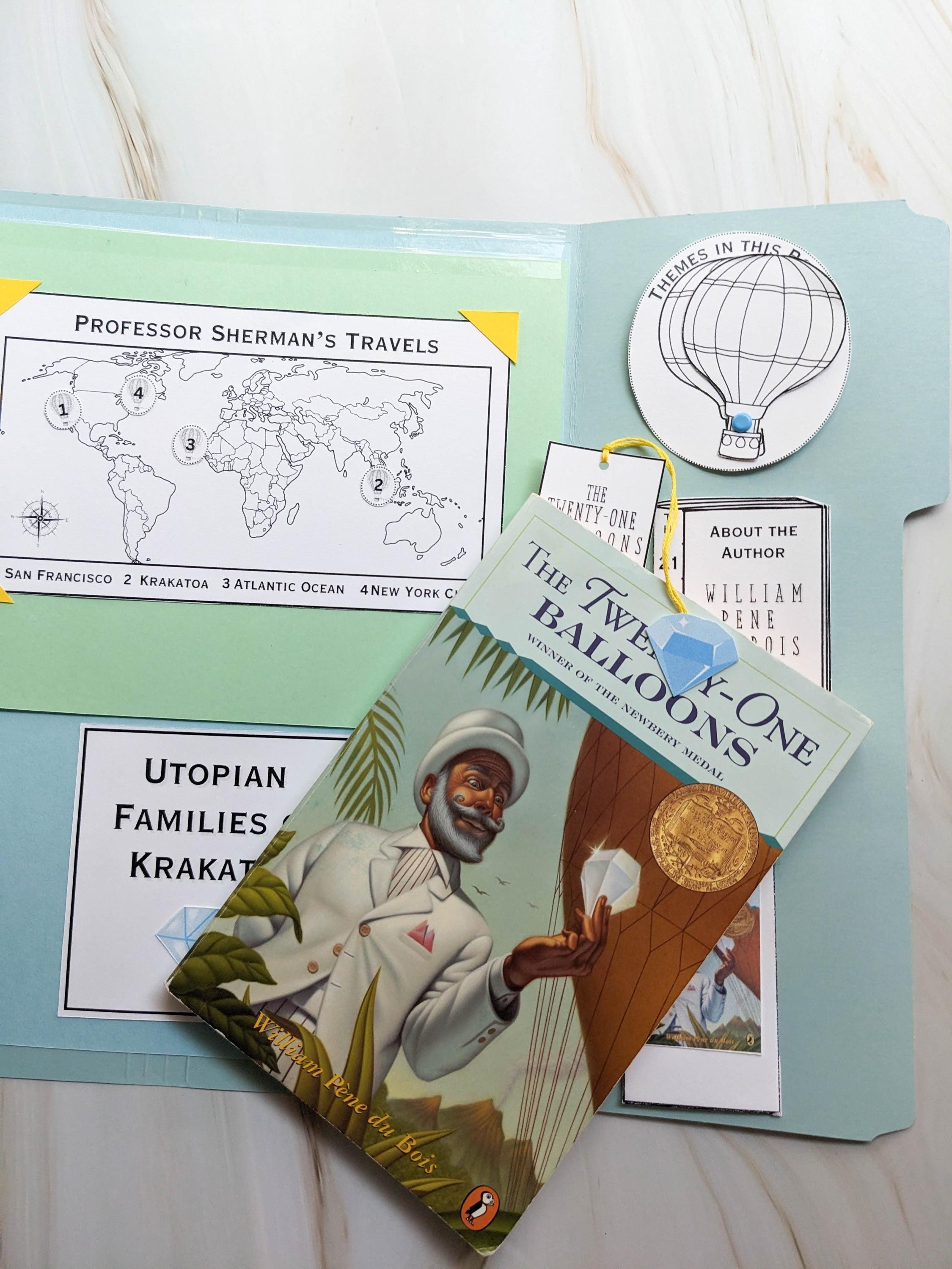 The Twenty-one Balloons Novel-themed Lapbook Kit - Etsy