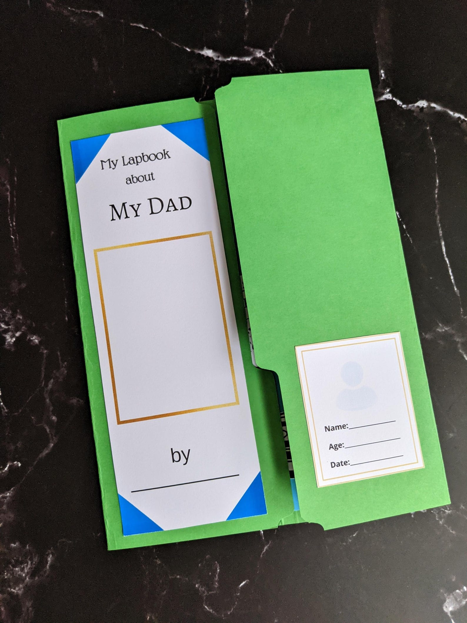 All About Dad- Lapbook Kit Fathers Day - Etsy
