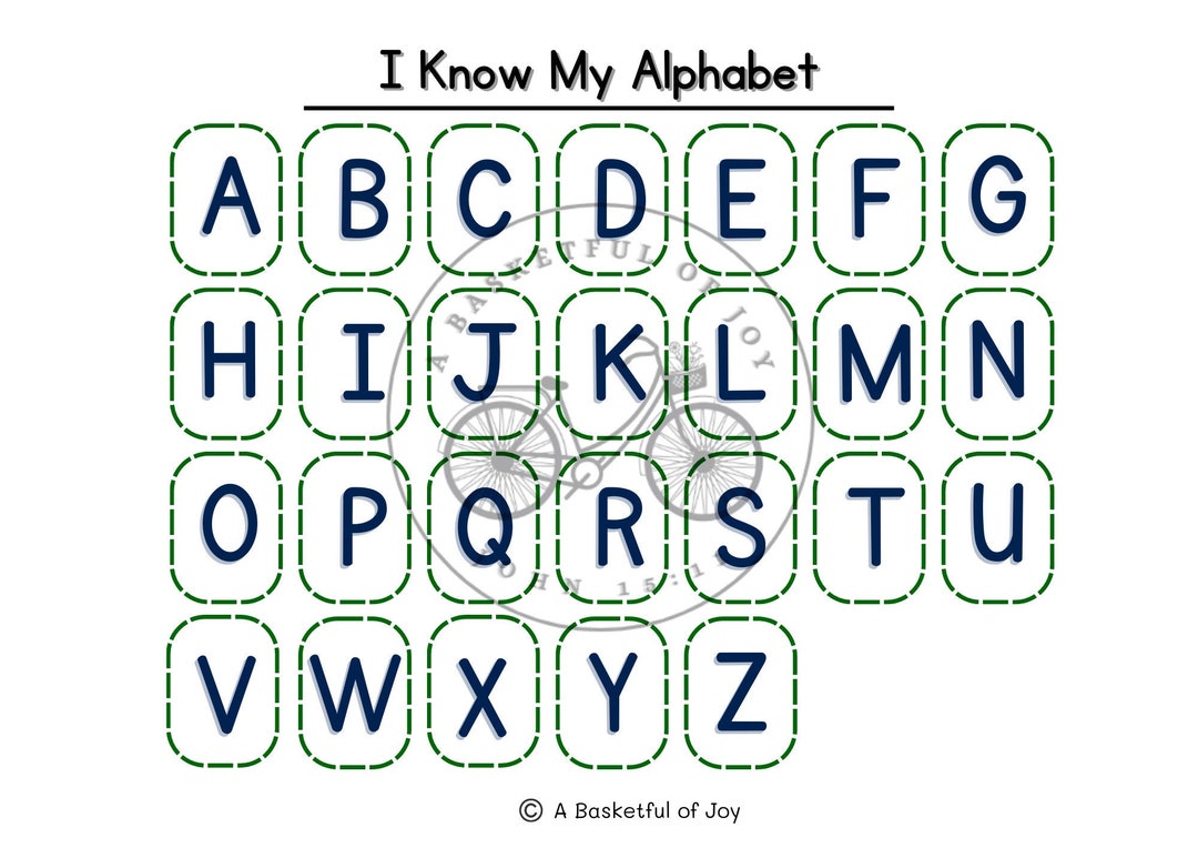 Preschool Alphabet Match - Printable Binder Activity - Etsy