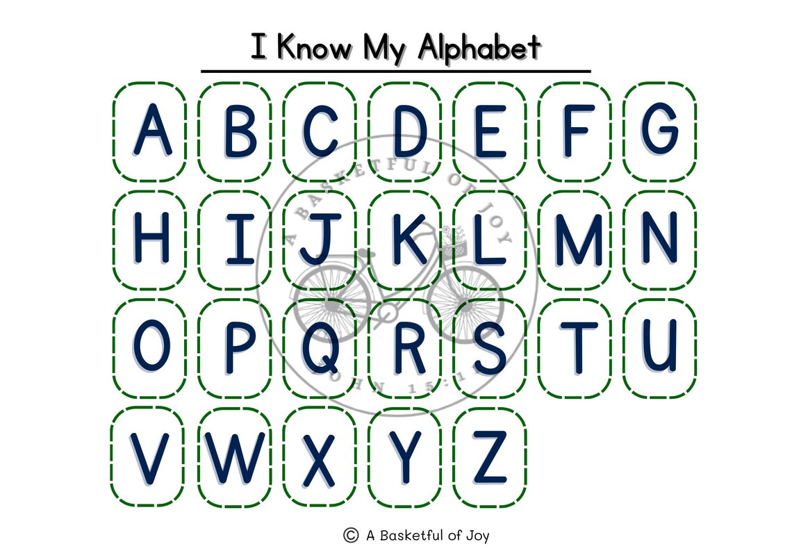 Preschool Alphabet Match - Printable Binder Activity - Etsy