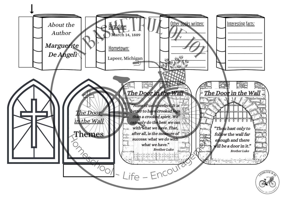 The Door in the Wall Novel-themed Lapbook Kit - Etsy