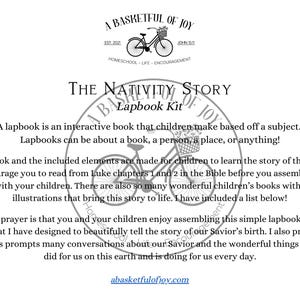 The Nativity Story - Lapbook Kit Christmas Jesus Birthday - Etsy