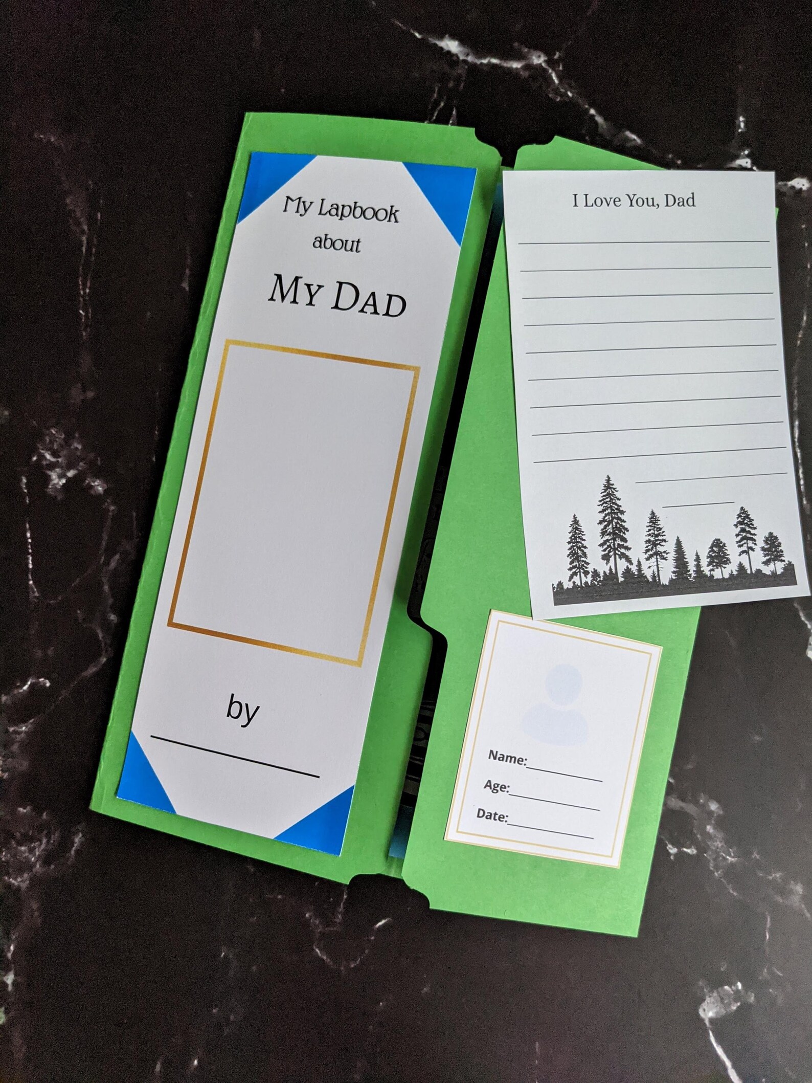 All About Dad- Lapbook Kit Fathers Day - Etsy