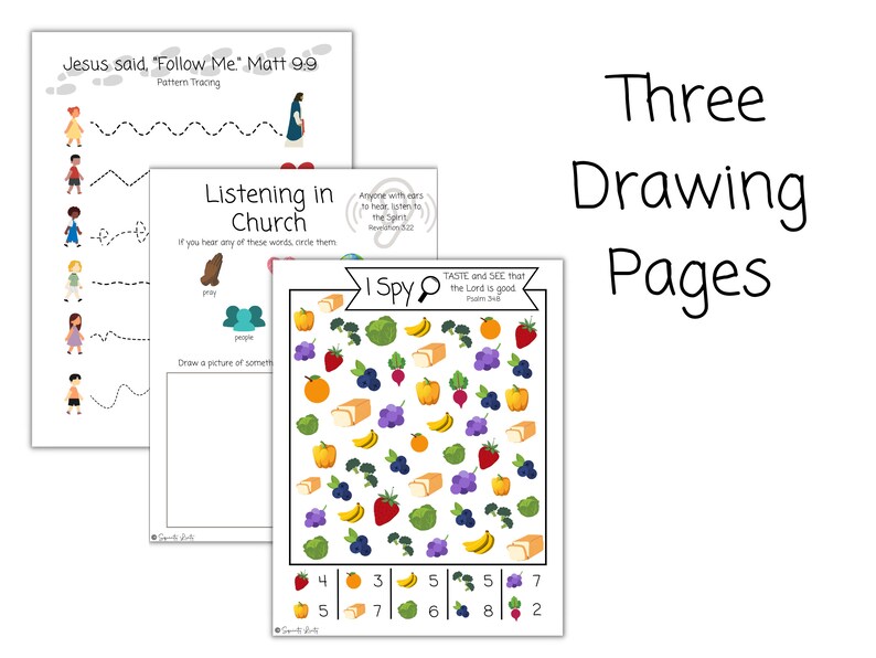 PRINTABLE Church Busy Book, Bible Busy Book for Toddlers, Church Quiet ...
