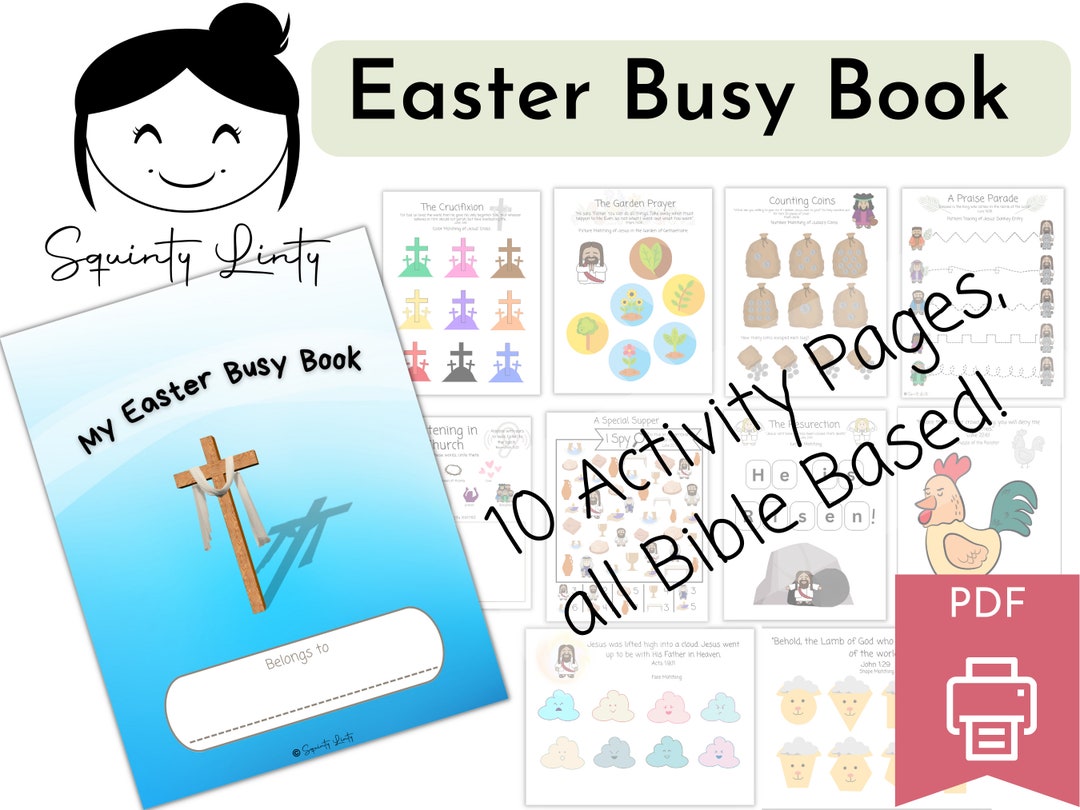 Easter Bible Busy Book, Easter Bible Themed Printable, Bible Busy Book ...