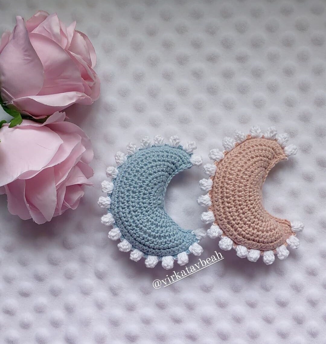 Virkade Skallror Måne /crochet Rattles Moon - Etsy