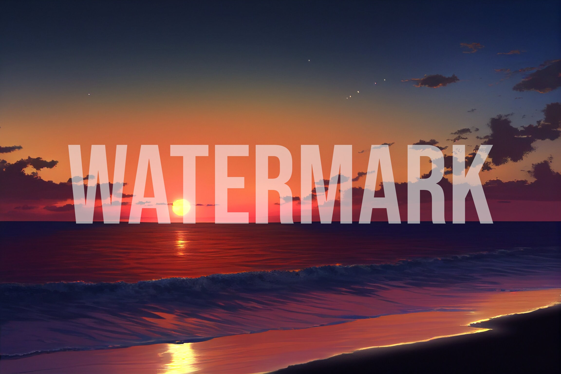 5 Beach at Sunset Stream Background Assets Perfect for Any V-tuber ...