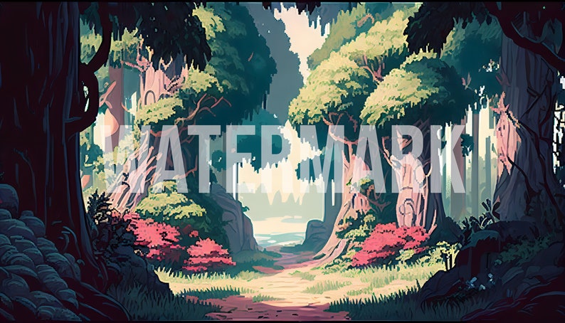 5 Pixel Art Enchanted Forest Background Assets 4k Wallpaper Perfect for ...