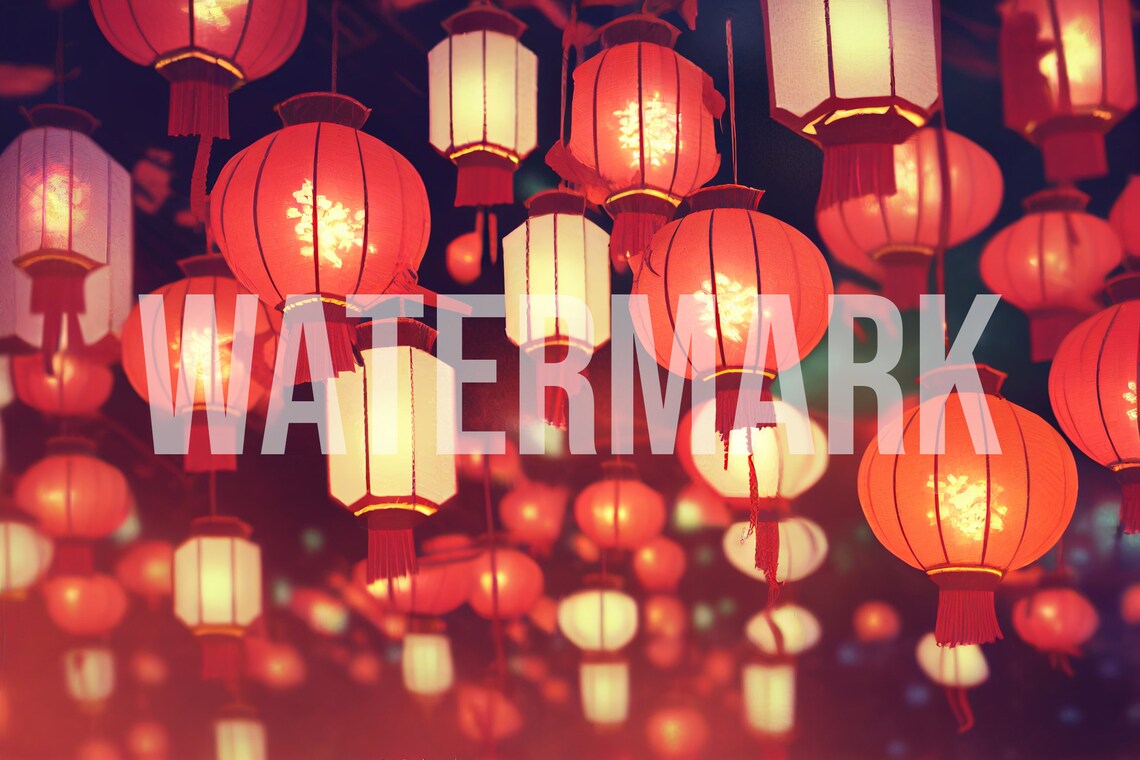 5 Chinese Lantern Stream Background Assets Perfect for Any V-tuber ...