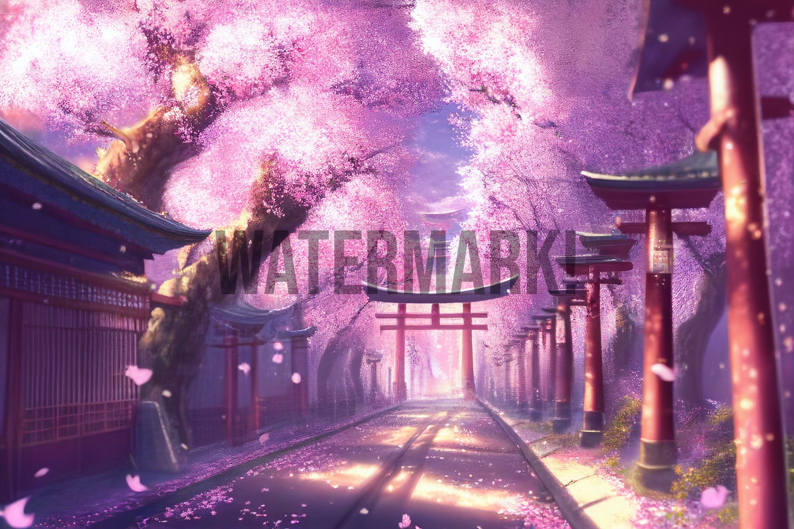 5 Cherry Blossom Stream Background Assets Perfect for Any V-tuber ...