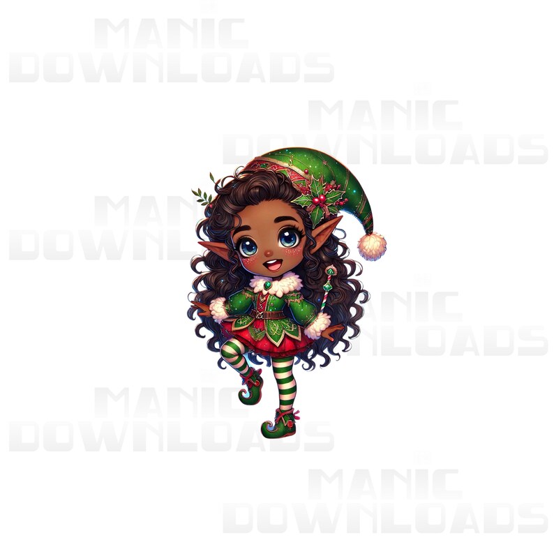 Black Christmas Fairies Clipart Bundle 2 | 8 High-resolution Pngs ...
