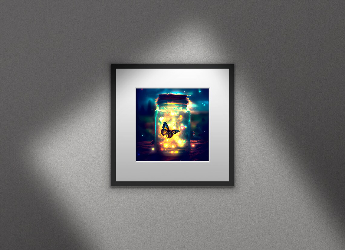 Jar of Dreams-butterflies-fairy Lights - Surreal Art - Fantasy Art - AI ...