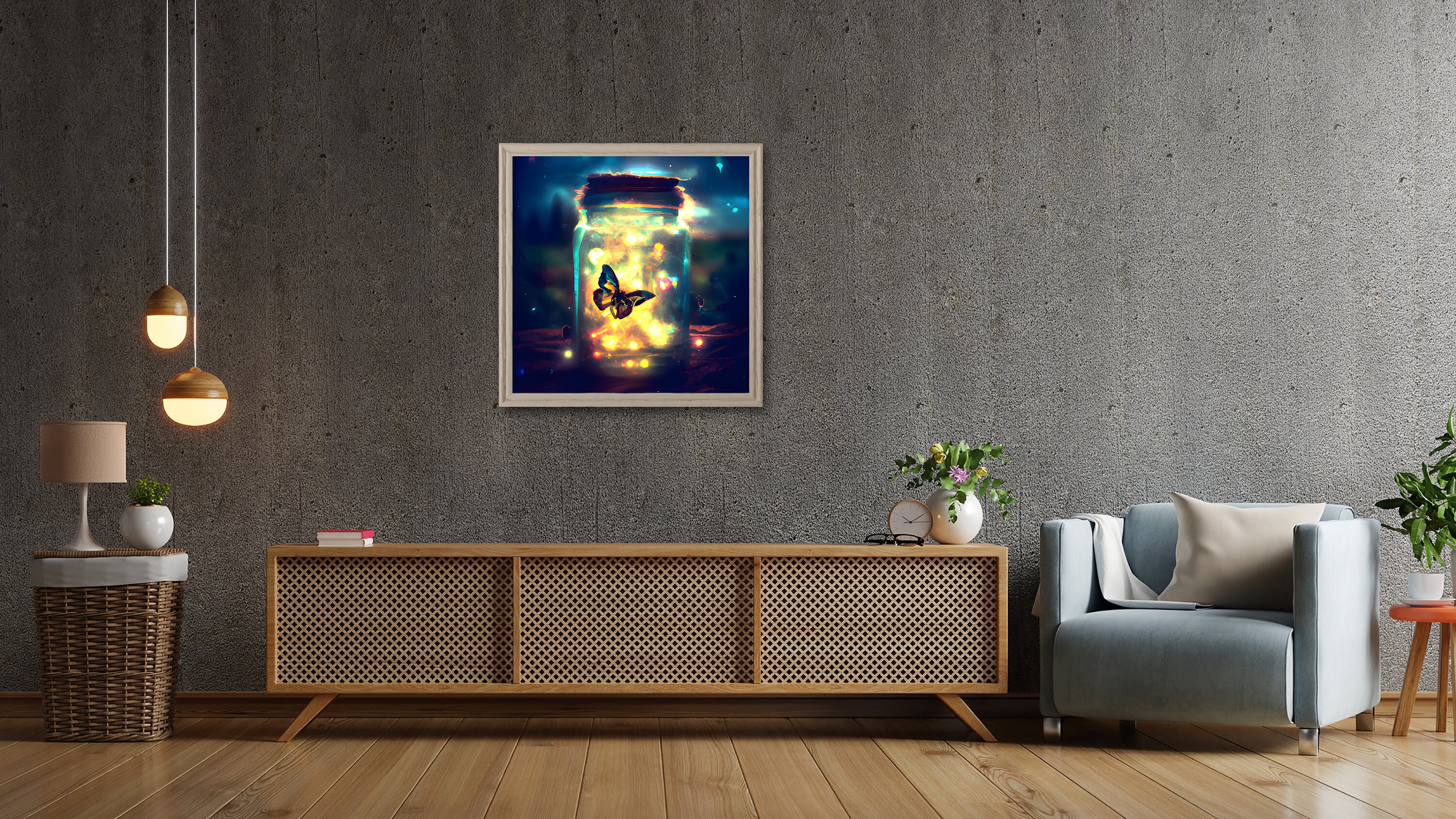 Jar of Dreams-butterflies-fairy Lights - Surreal Art - Fantasy Art - AI ...