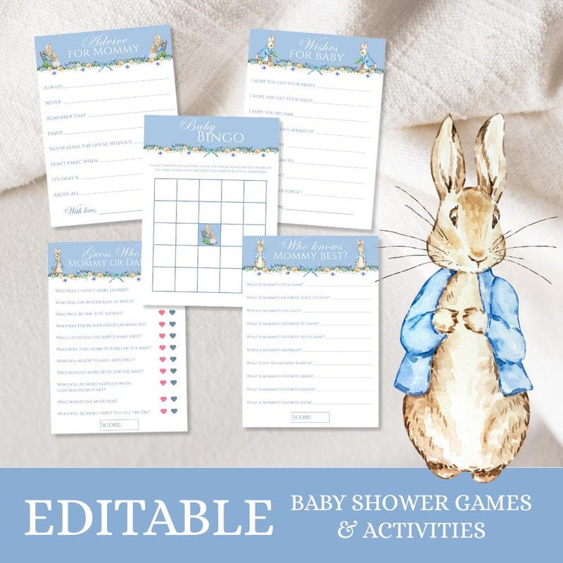 Rabbit Baby Shower - Etsy