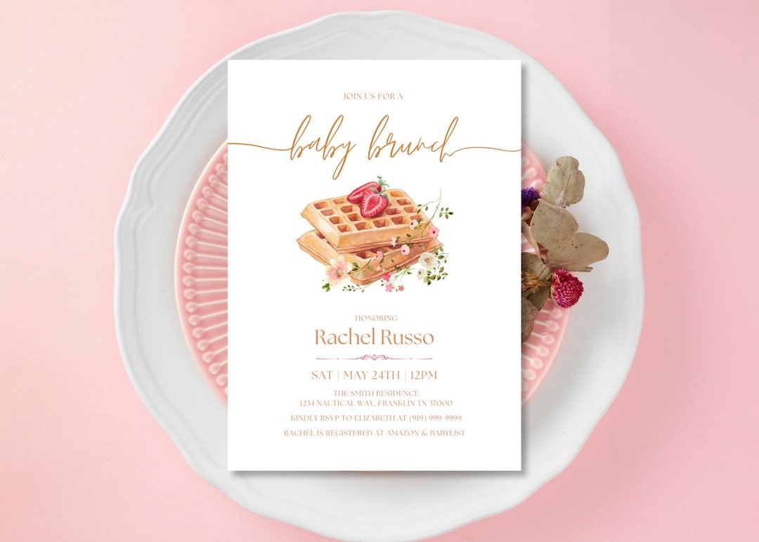 Baby Brunch Baby Shower Invitation Template, Instant Download, Brunch ...