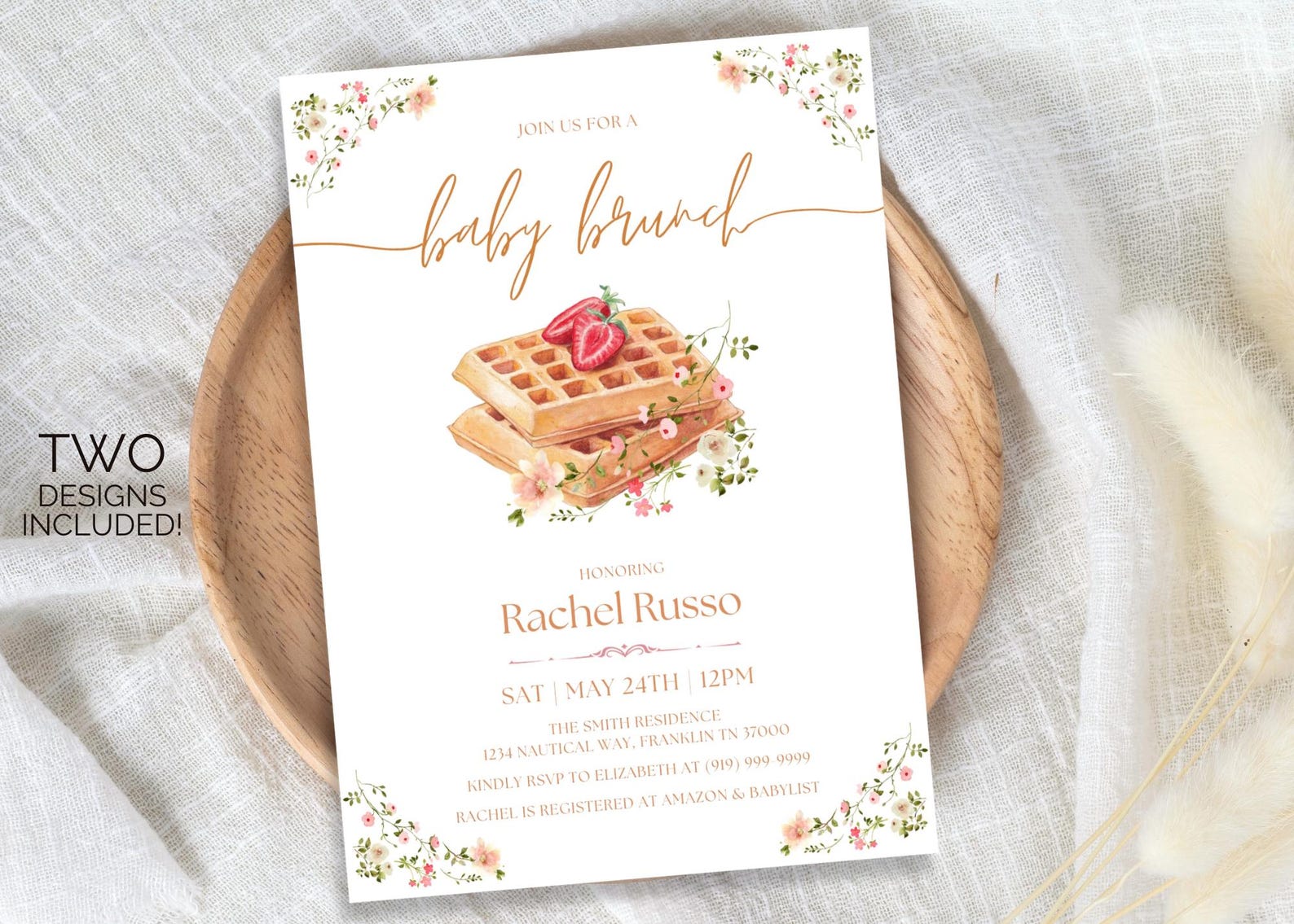 Baby Brunch Baby Shower Invitation Template, Instant Download, Brunch ...