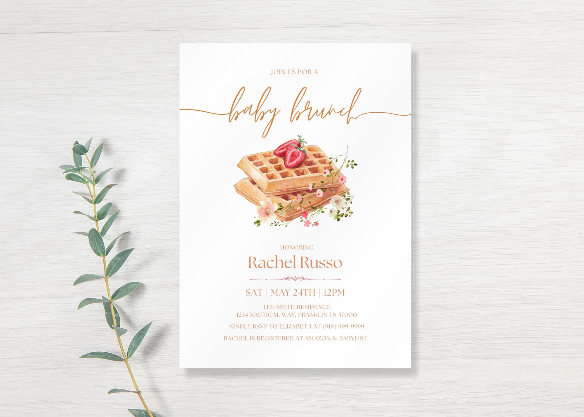 Baby Brunch Baby Shower Invitation Template, Instant Download, Brunch ...