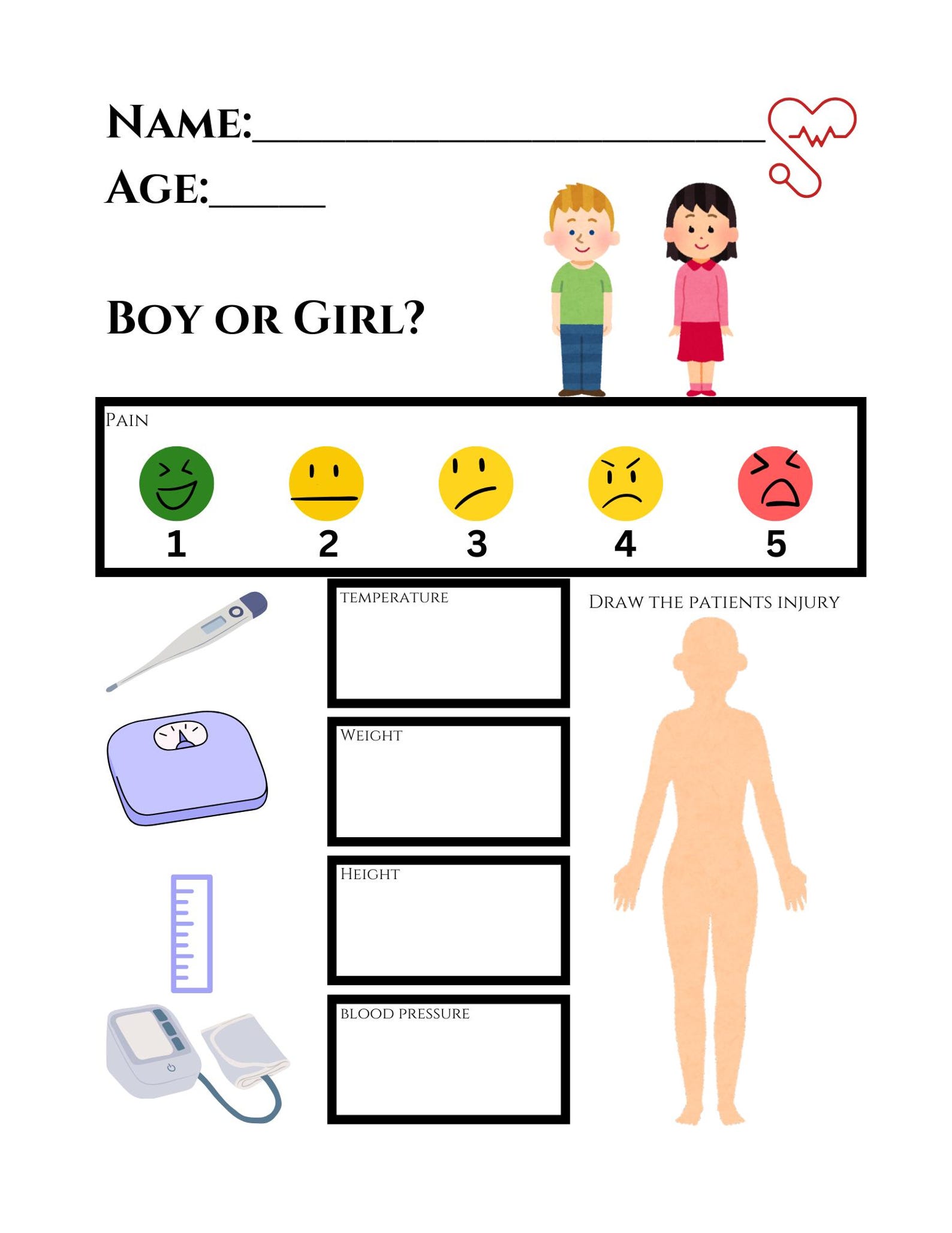 Doctor Pretend Play Pages for Toddlers With X-rays (printable) - Etsy