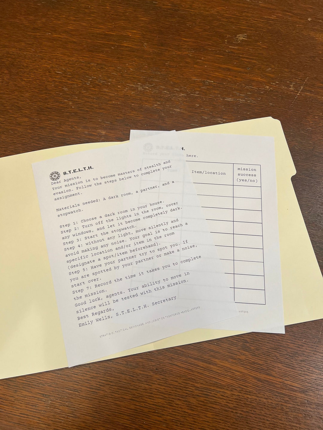 Secret Agent Mission for Kids (stealthy Movement) - Etsy