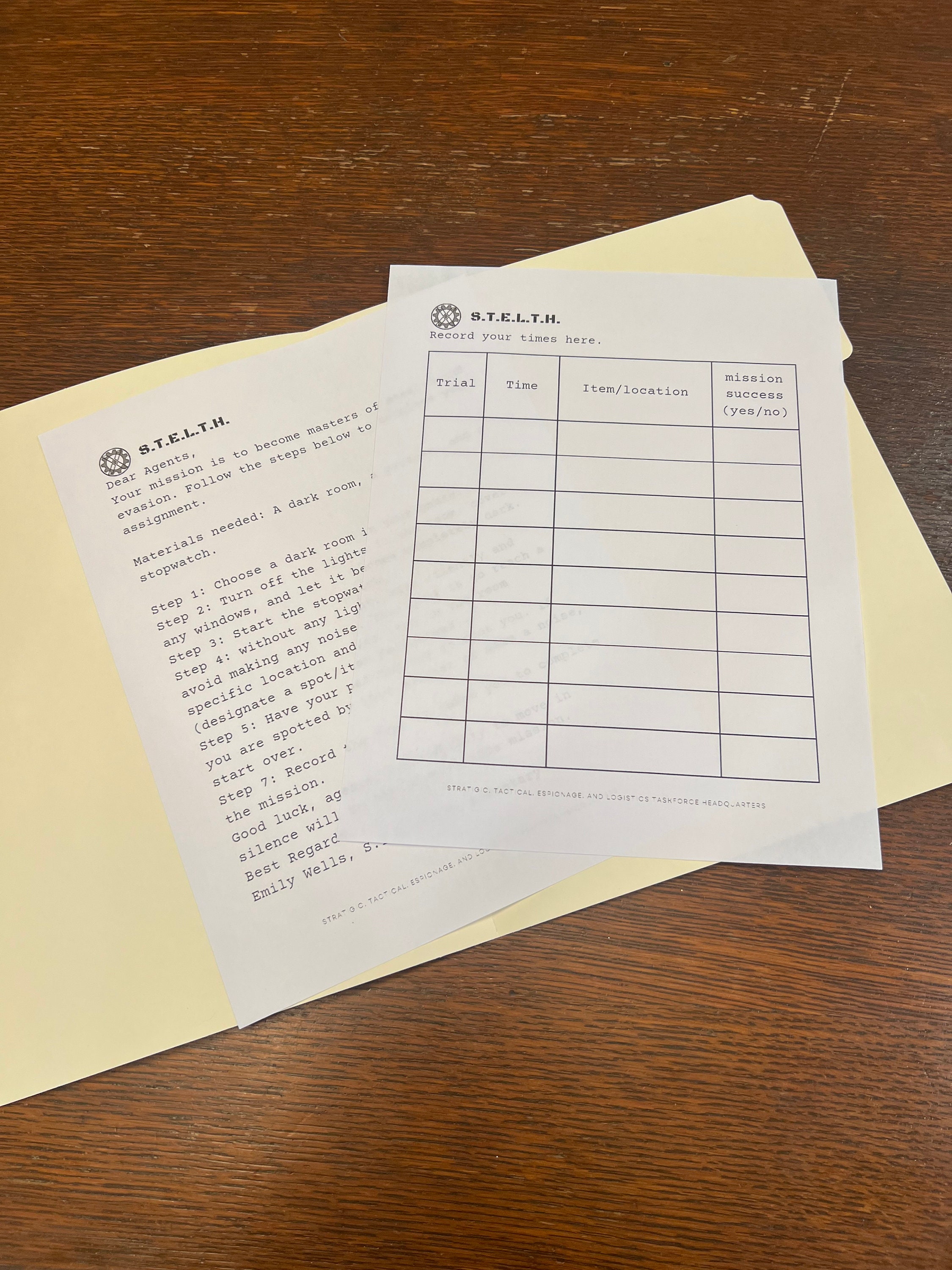 Secret Agent Mission for Kids (stealthy Movement) - Etsy