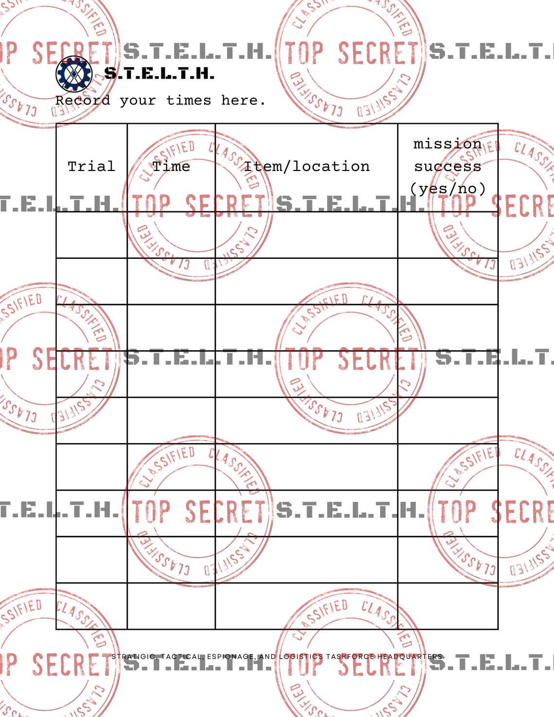 Secret Agent Mission for Kids (stealthy Movement) - Etsy