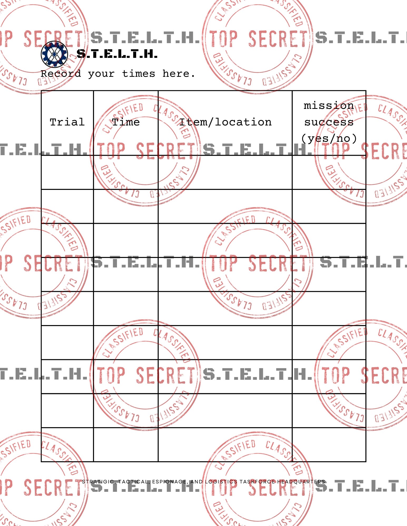 Secret Agent Mission for Kids (stealthy Movement) - Etsy