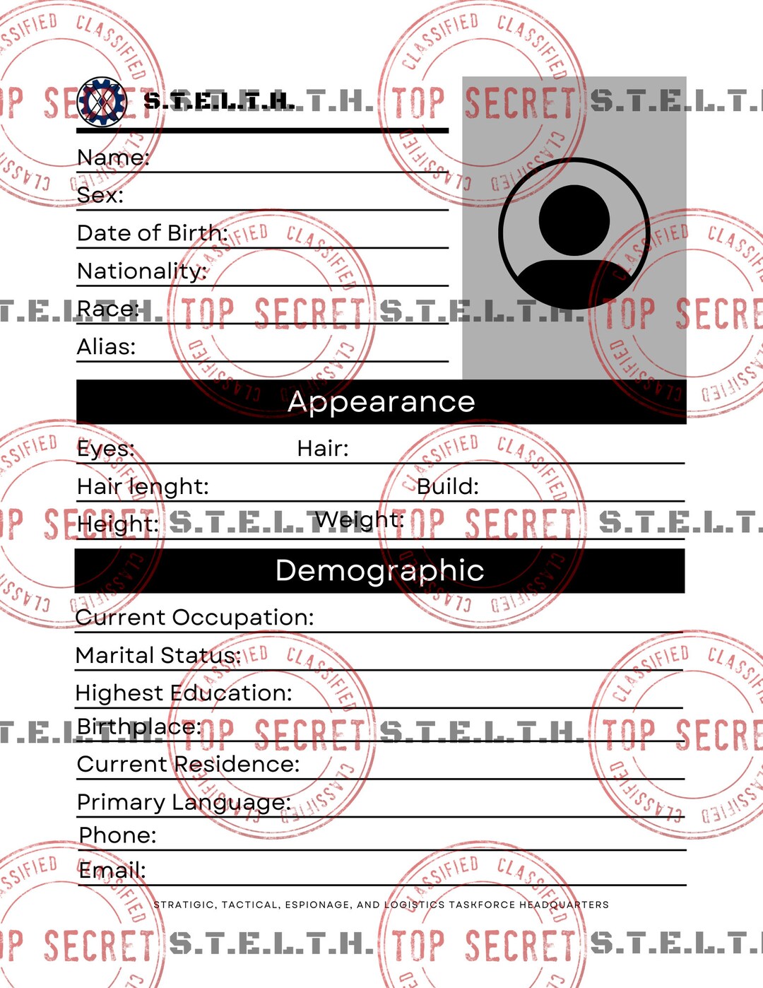 Suspect Profiles (police, Spy, Detective Play) - Etsy