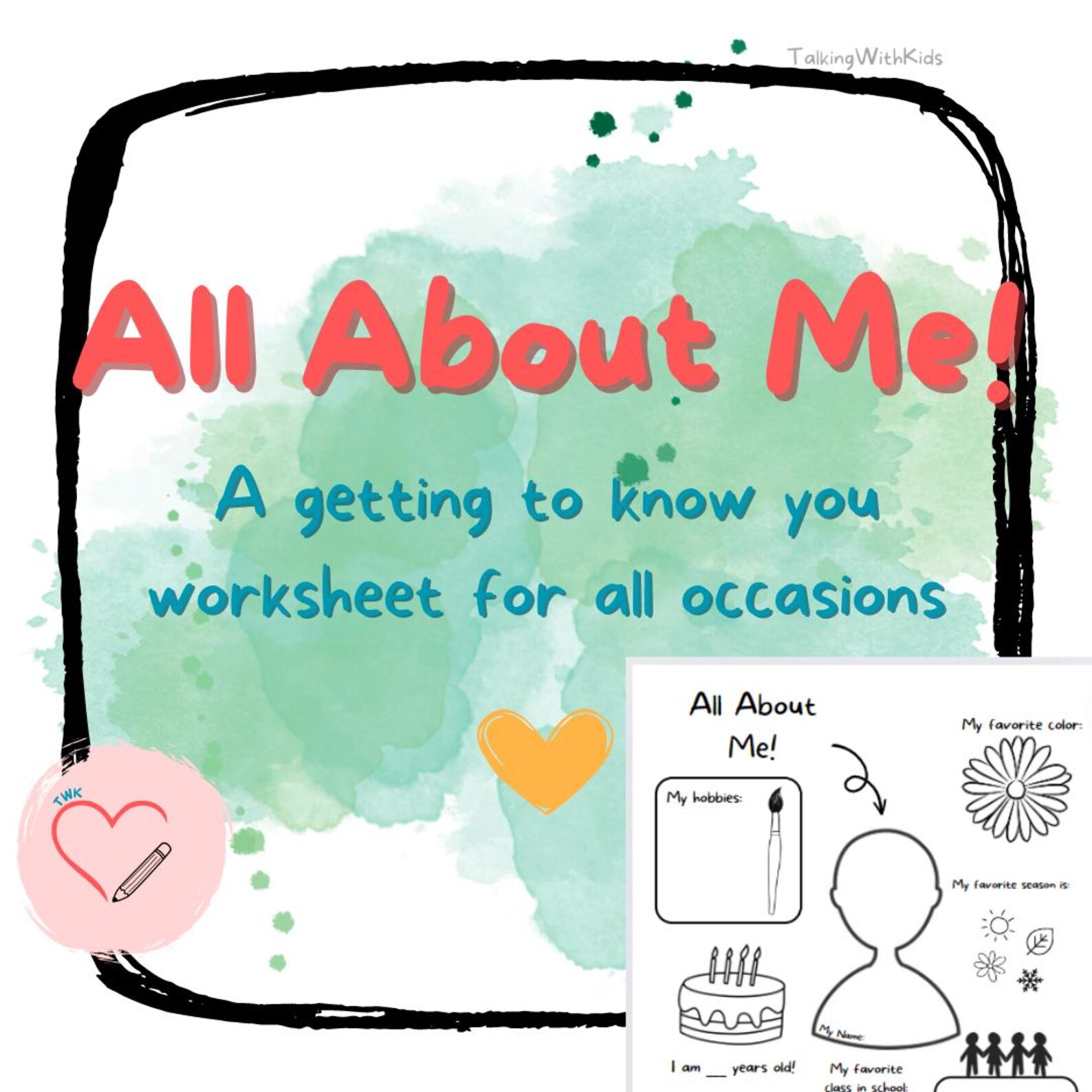 All About Me Getting to Know You Worksheet - Etsy