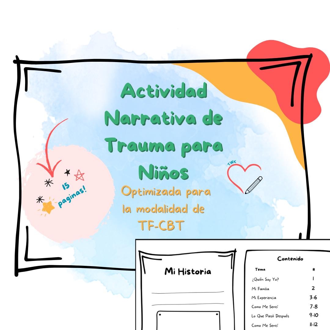 SPANISH TF-CBT Trauma Narrative Workbook || Libro De Trabajo: Narrativa ...