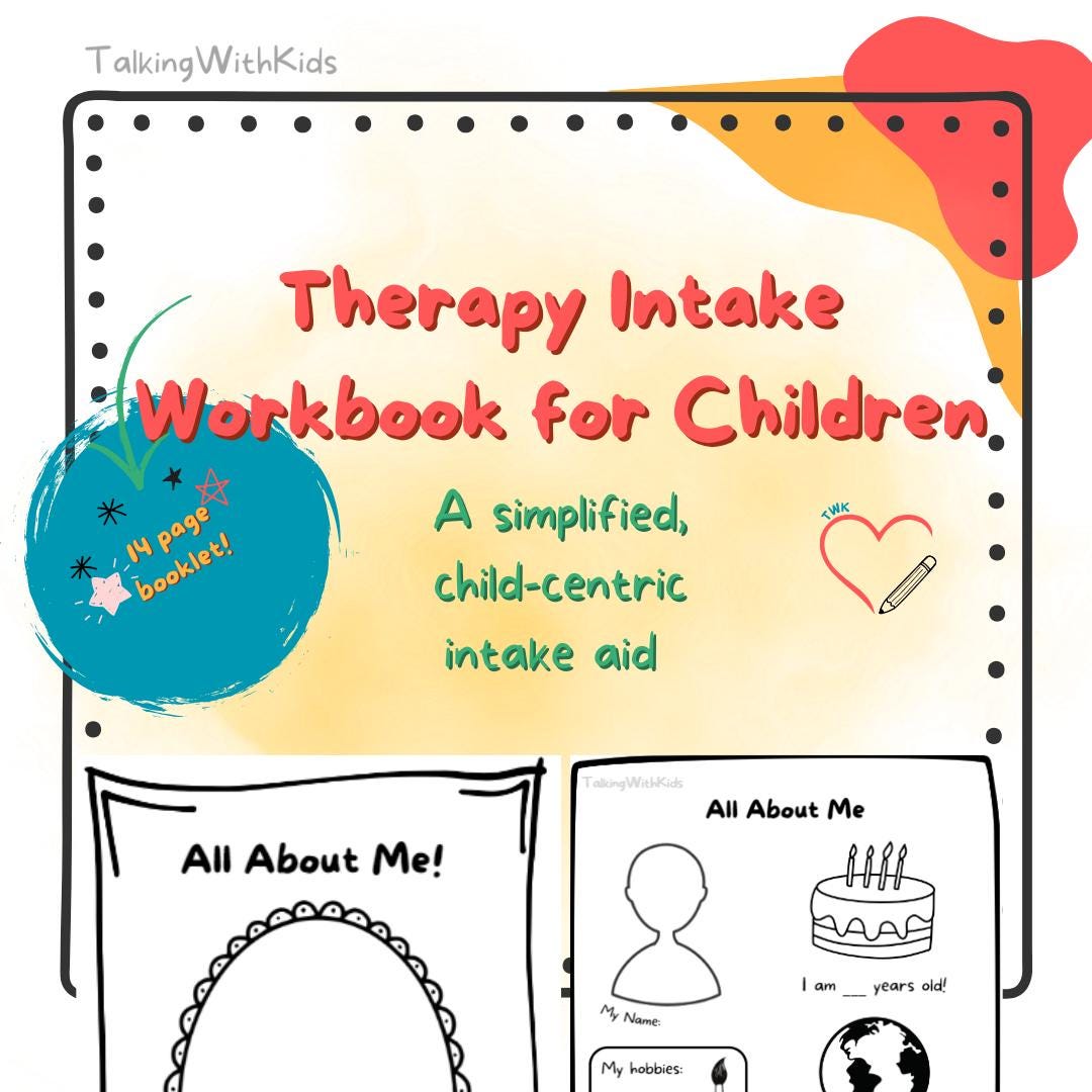 Psychotherapy Intake Workbook || Genogram Activity for Kids || Child ...