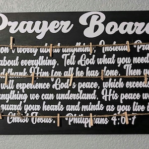 Faith-based Prayer Board | Christian Wall Decor | Handmade Home ...