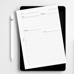 PRINTABLE A4 Daily Planner Insert, Printable Day on One Page, Printable ...