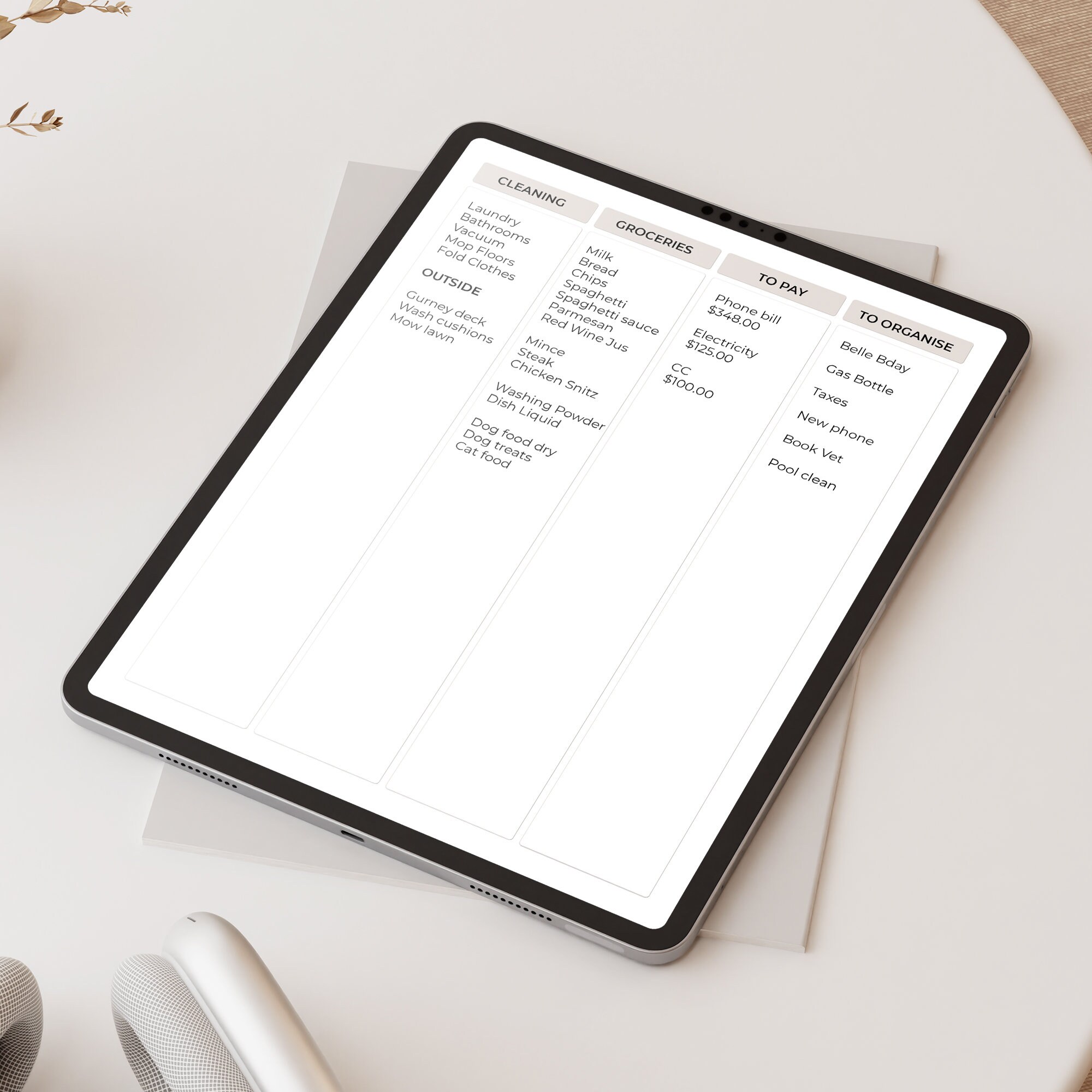 Digital to Do List | Digital Planner | Digital Planner iPad | to Do ...