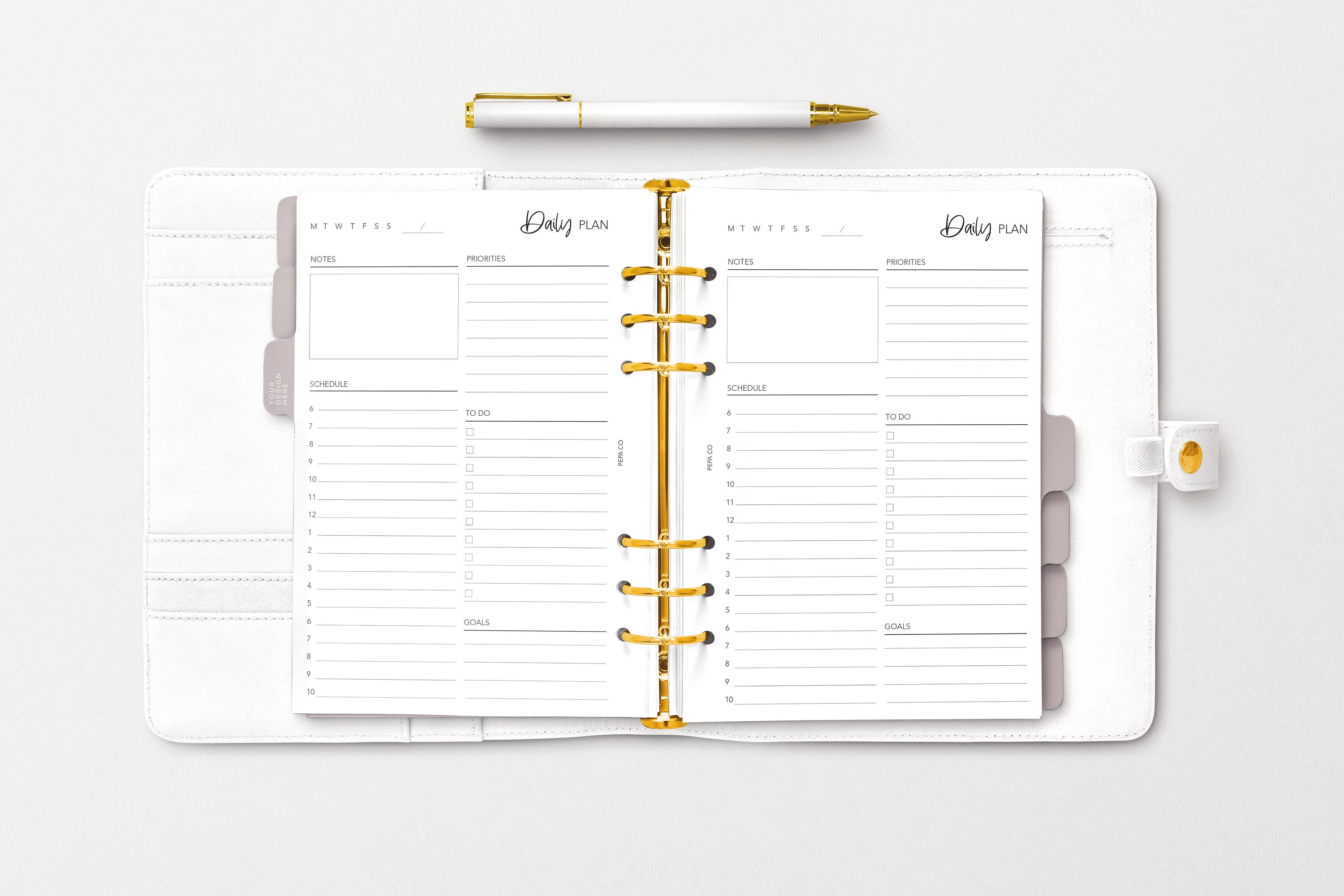 PRINTABLE Letter Daily Plan Planner Insert, Printable Day on One Page ...