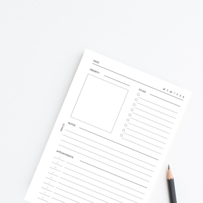 PRINTABLE A5 Daily to Do Insert, Printable Day on One Page, Printable ...