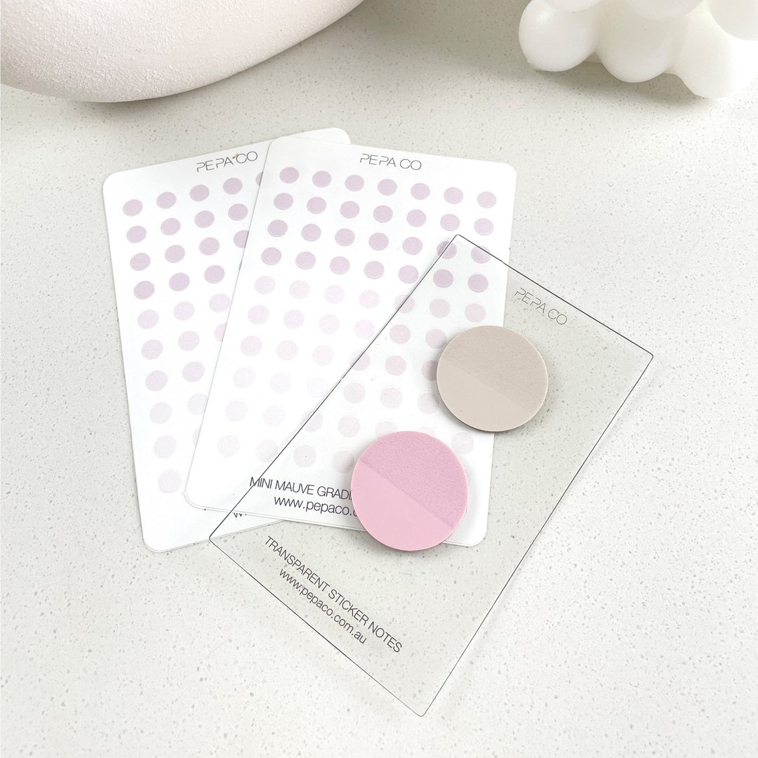 Mini Circle Sticky Notes | Transparent & Colored | Set of 3cm Round ...