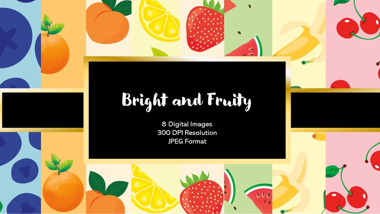 Fruit Digital Paper | Summer Printable Designs | Summer Digital Designs ...