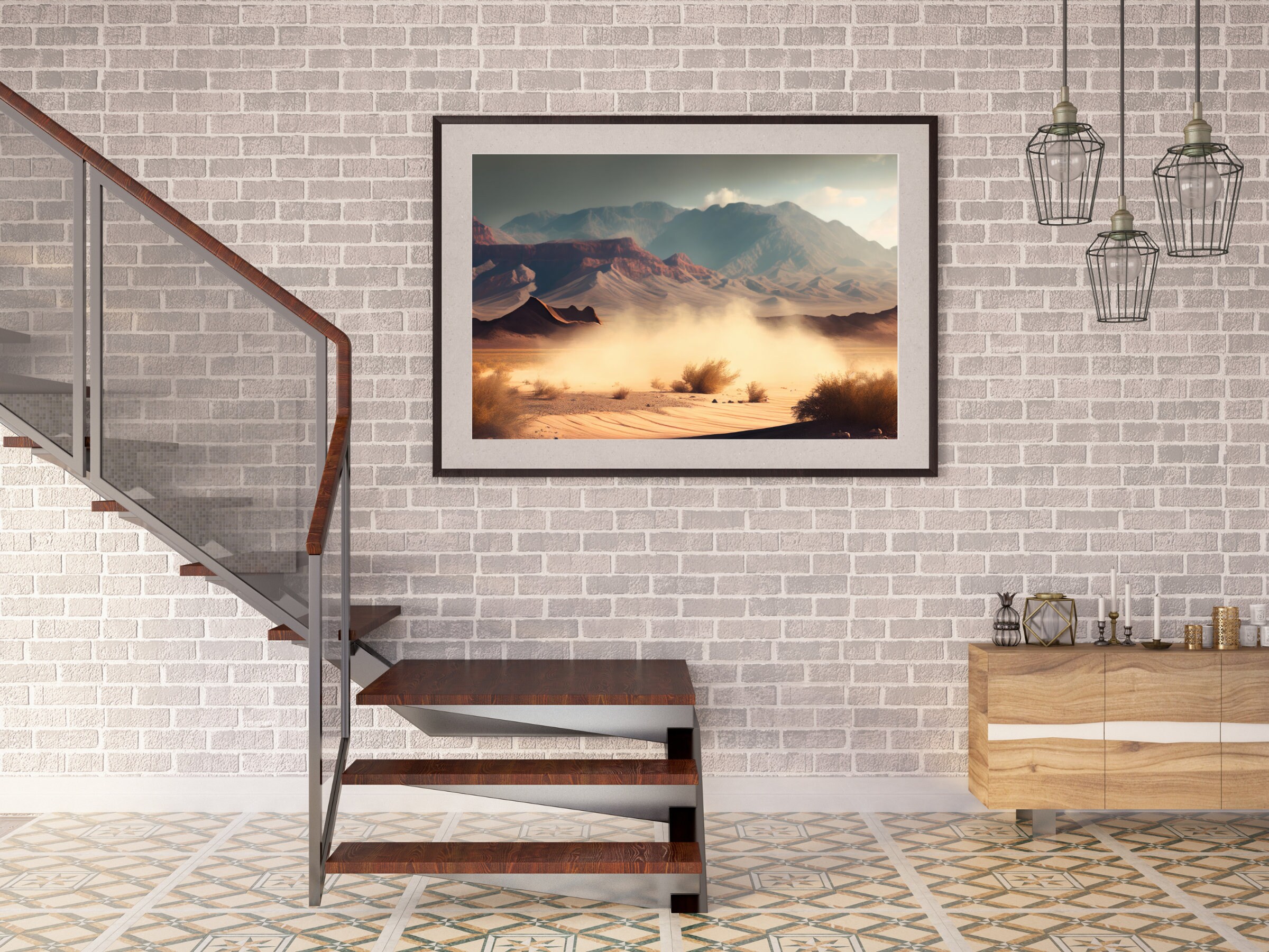 Desert Mountains Mesa Sand Dust Artwork Digital Download - Etsy