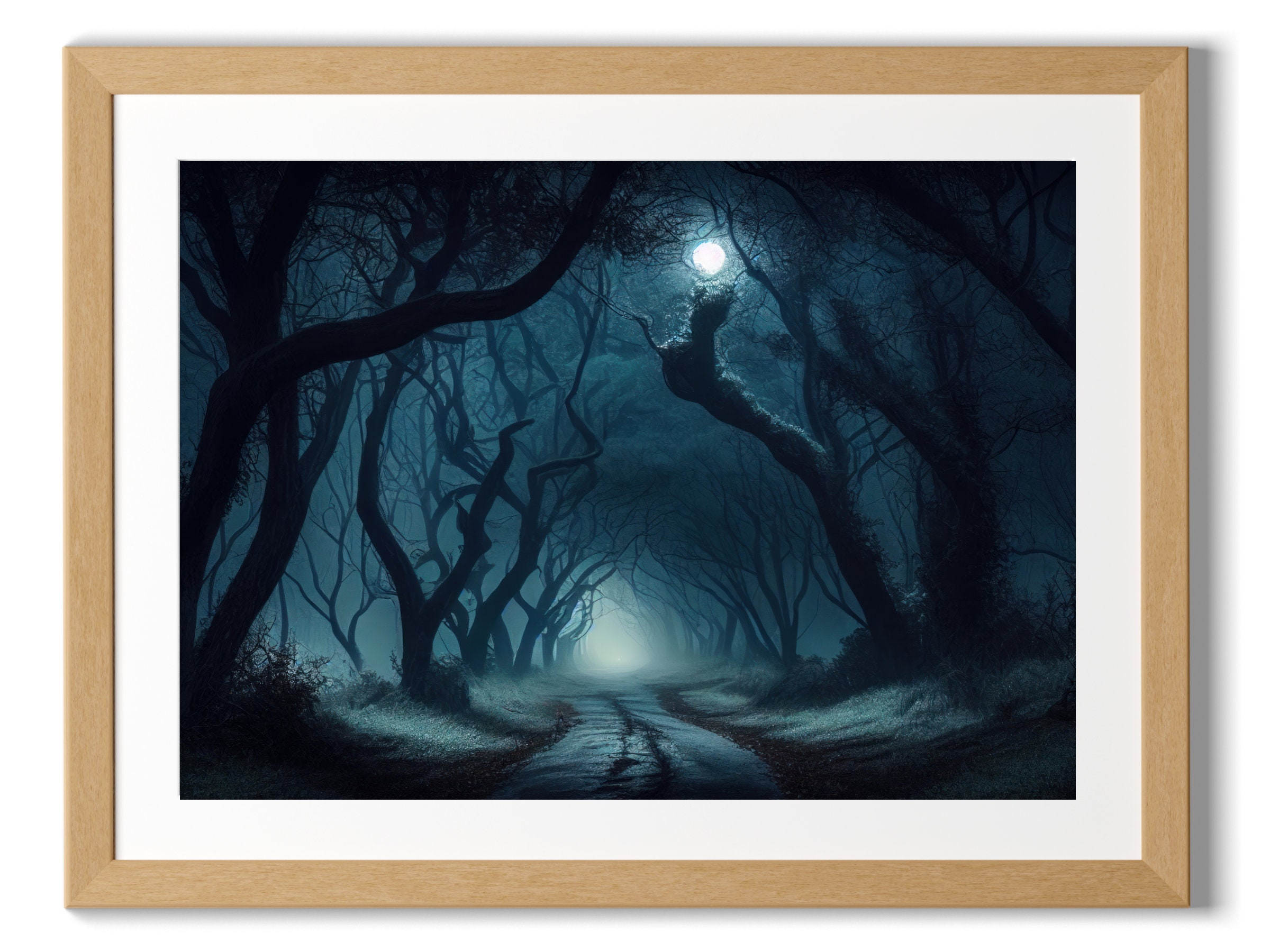 Dark Forest Path Moon