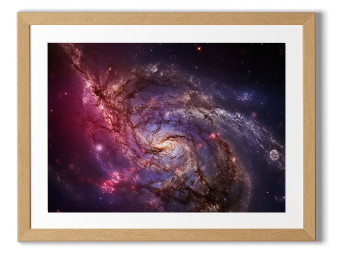 Space Galaxy Pink Purple Artwork Digital Download - Etsy