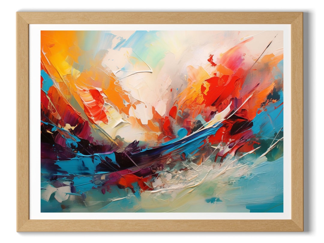Colorful Abstract Oil Painting Artwork Digital Download - Etsy