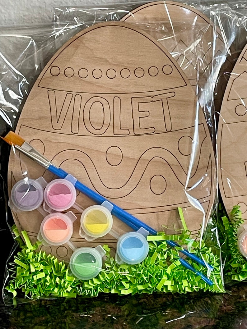 Personalized Kids Paintable Easter Egg, Easter Egg DIY Paint Kit ...
