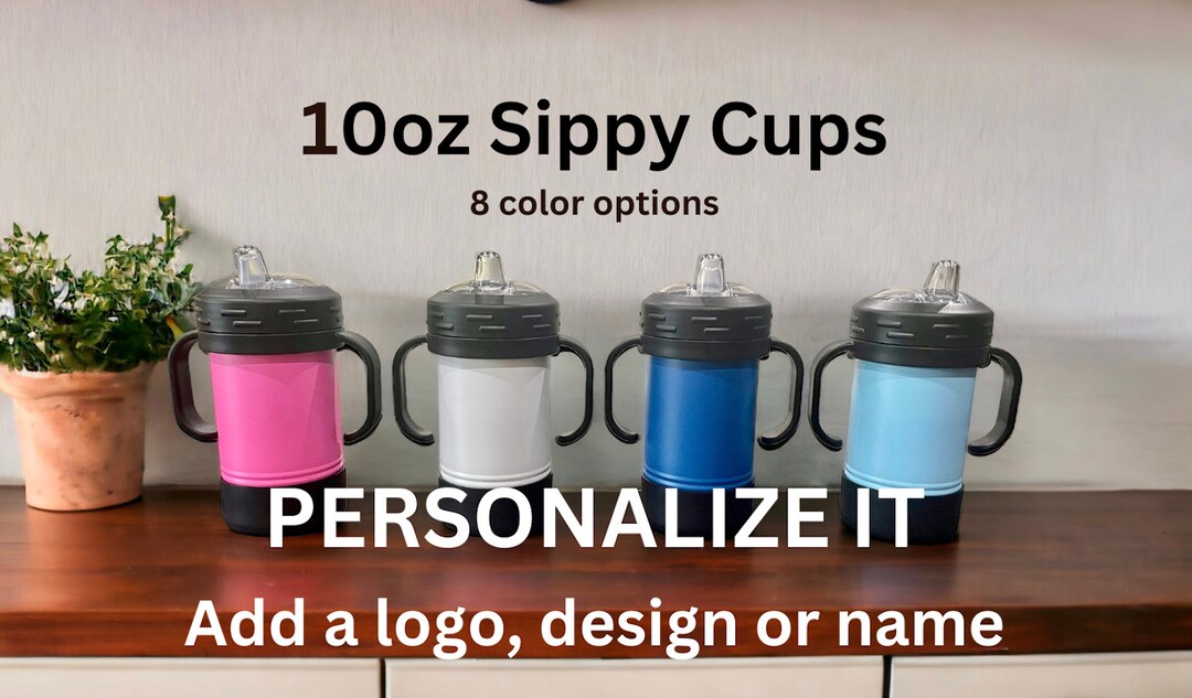 Custom Sippy Cup, 10oz Engraved, Personalized With Business Logo ...