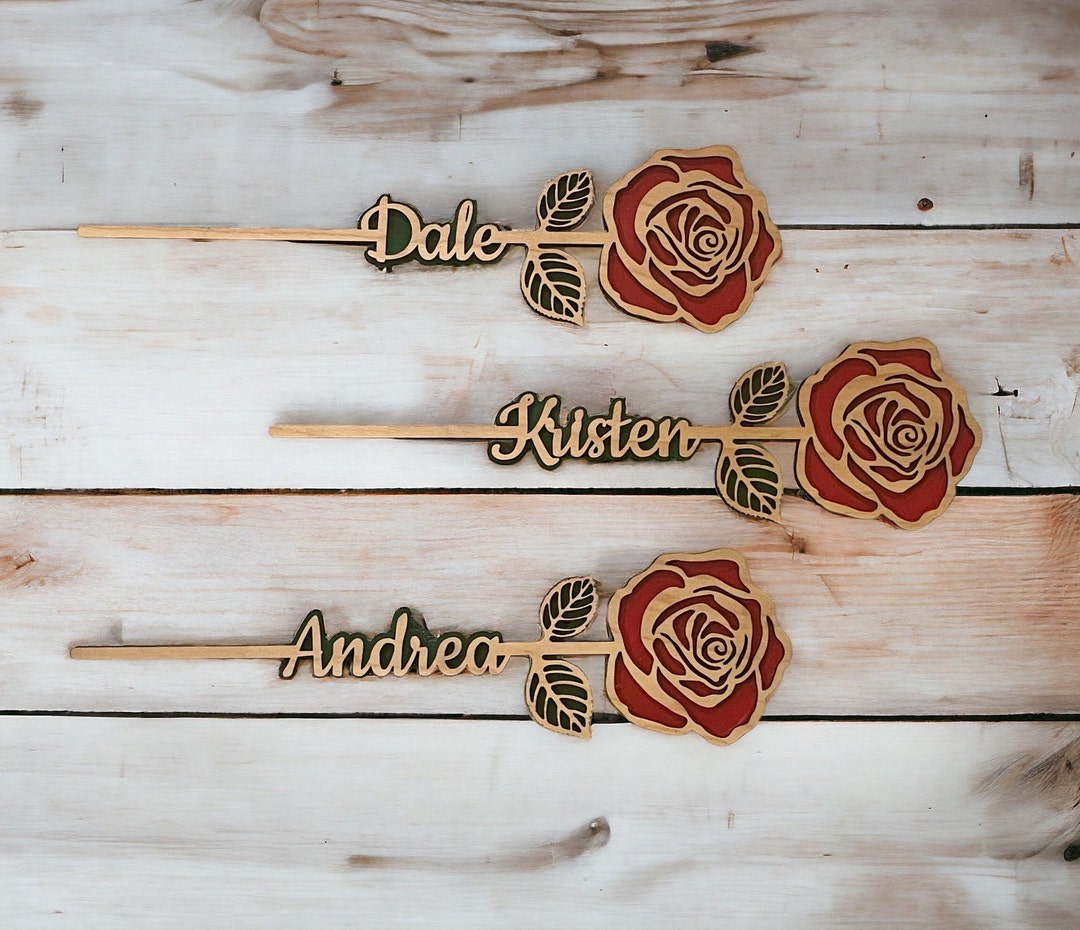 Personalized Name Valentine's Day Rose, Custom Valentine Gift, Love ...