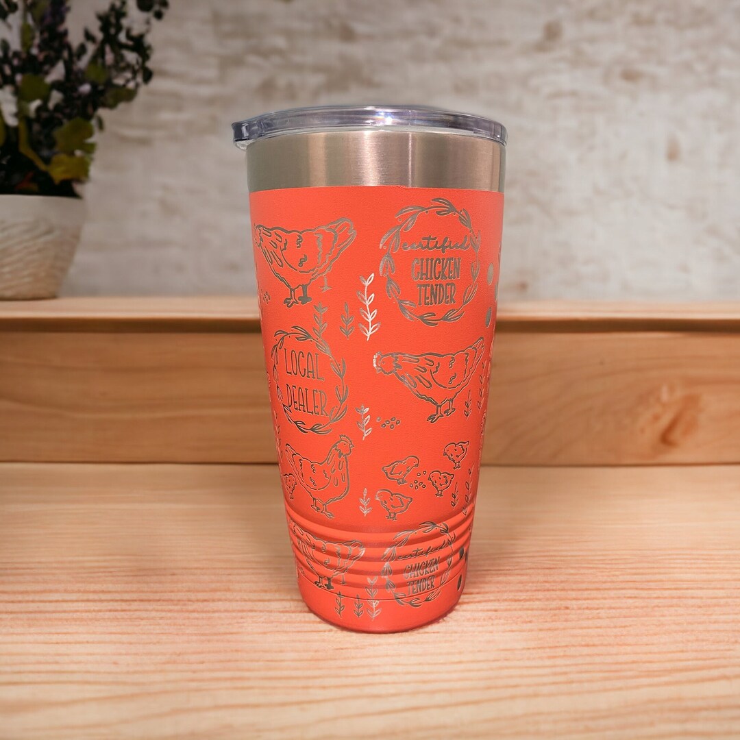 Chicken Lover, Full Wrap Design, Stainless Tumbler or Water Bottle ...