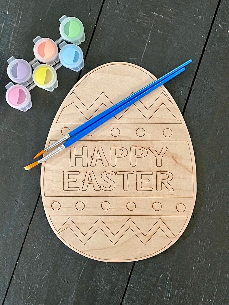 Personalized Kids Paintable Easter Egg, Easter Egg DIY Paint Kit ...