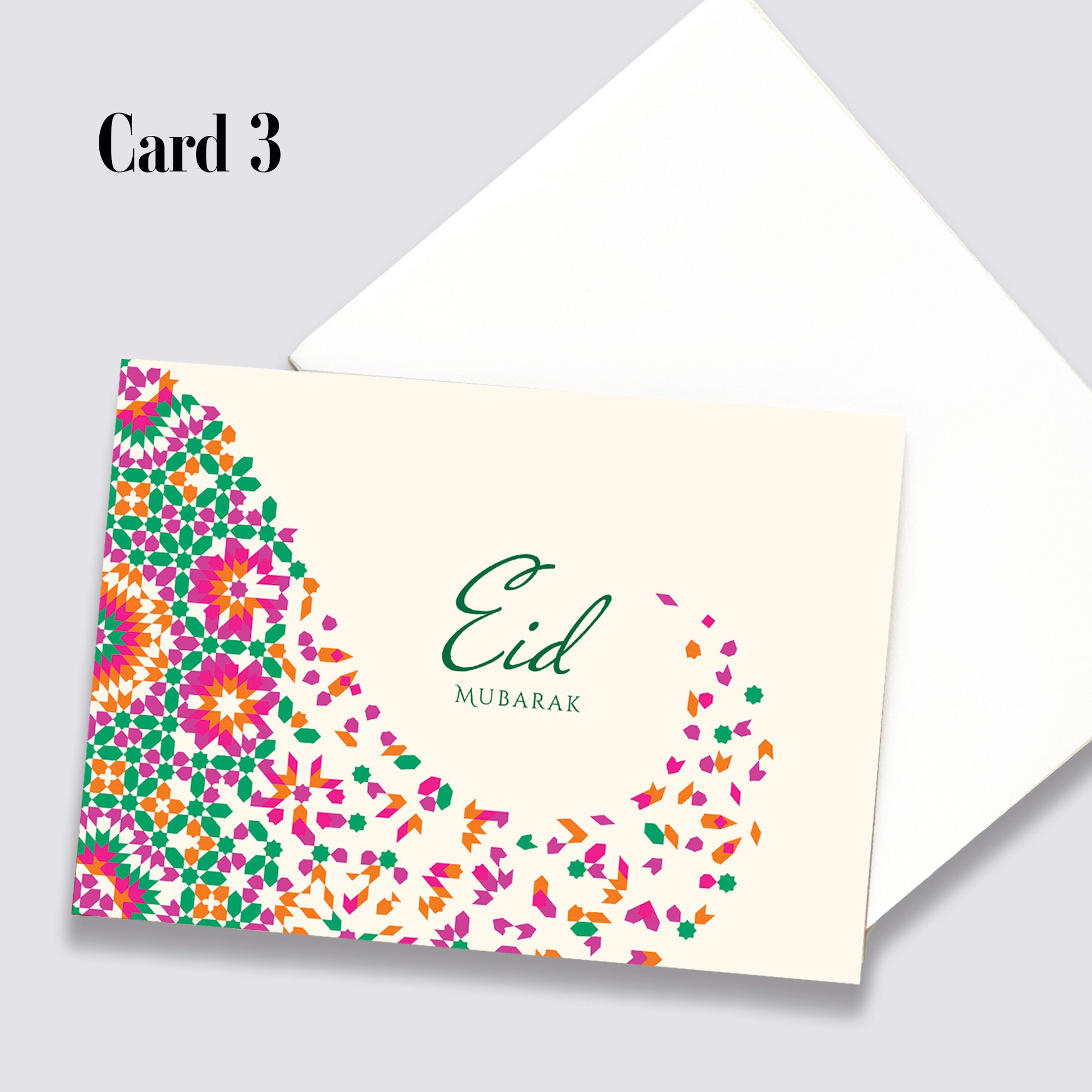 Eid Cards Assorted Pack of 6 Eid Mubarak Cards W/message Greeting Cards ...