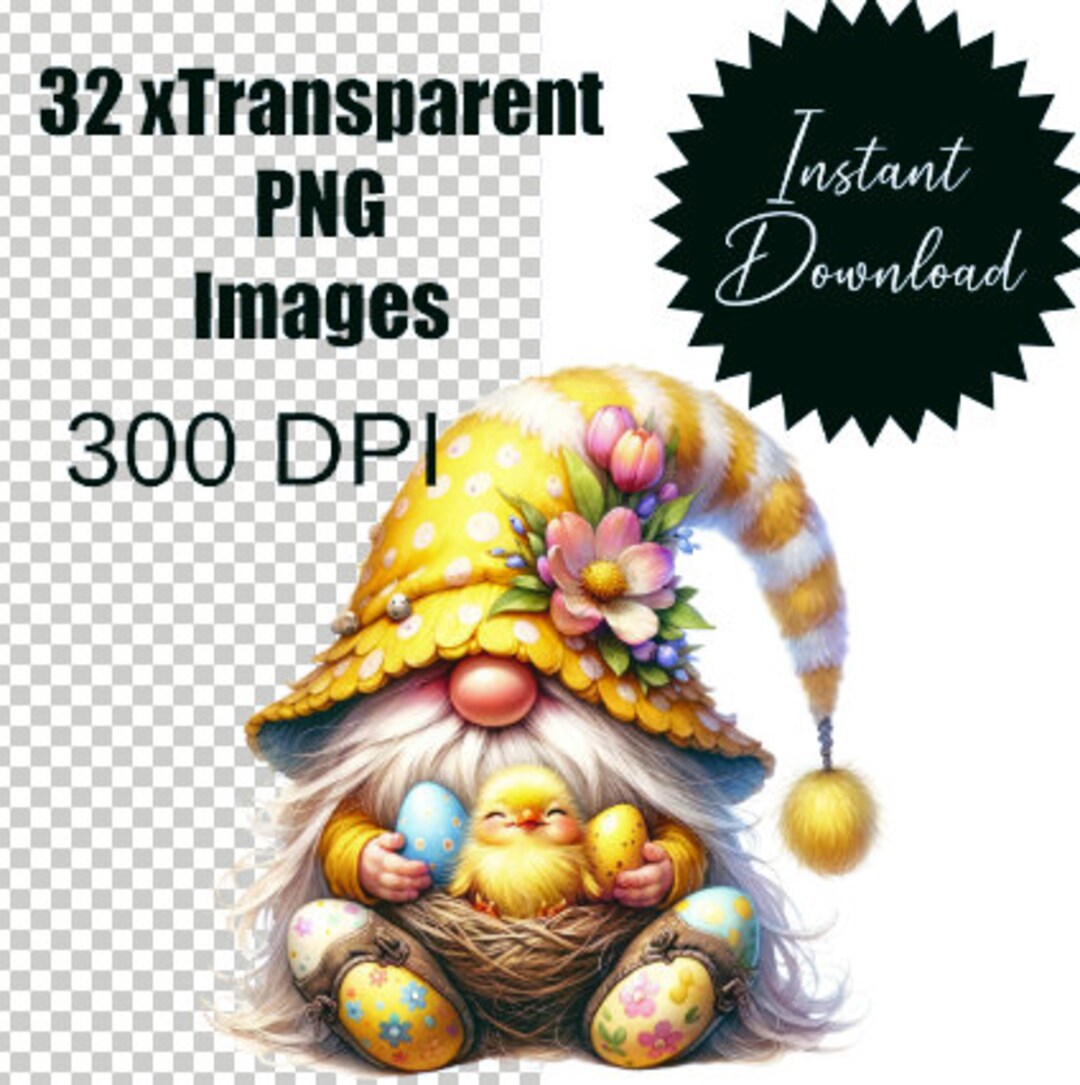 32x Easter Ghonk Gnome Clipart PNG Transparent Images Digital Download ...